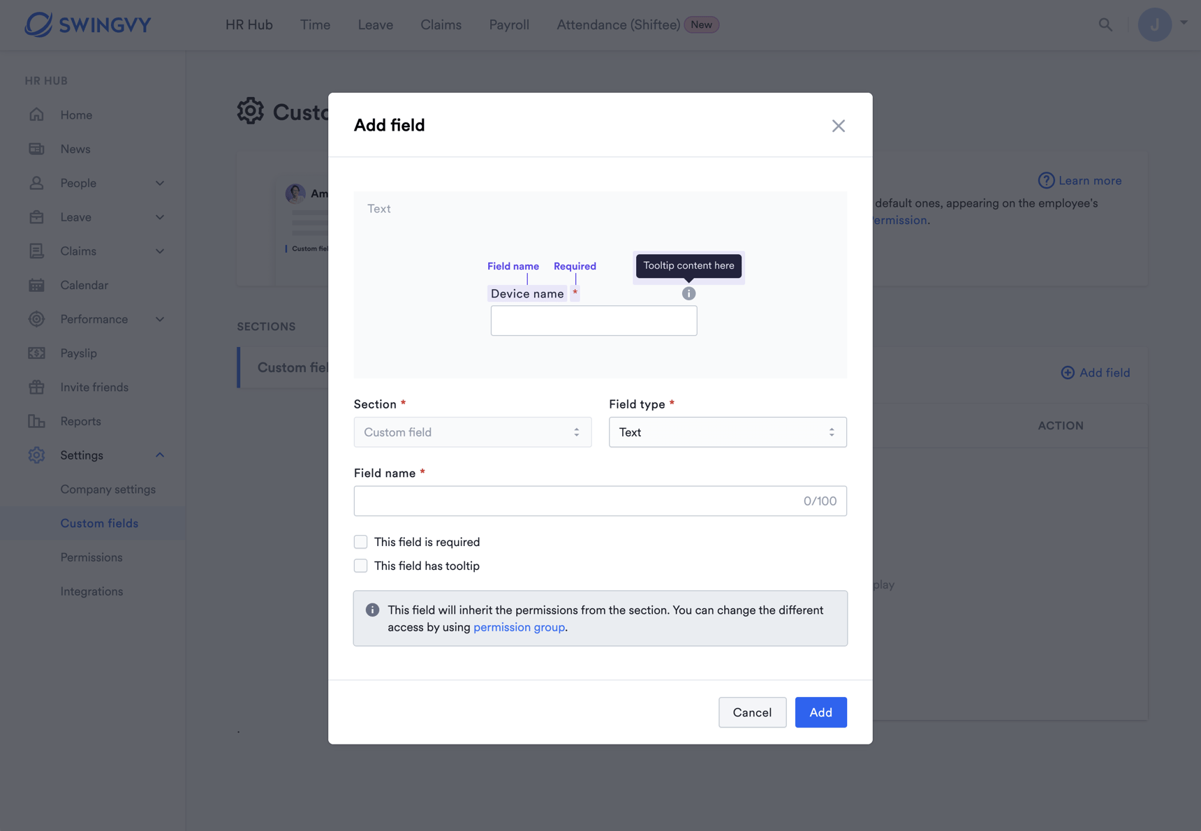 Adding custom fields to your employees records